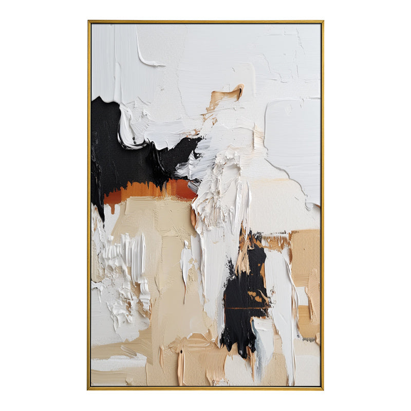 Vertical Abstract Textured Painting | Modern Wall Art for Living Room