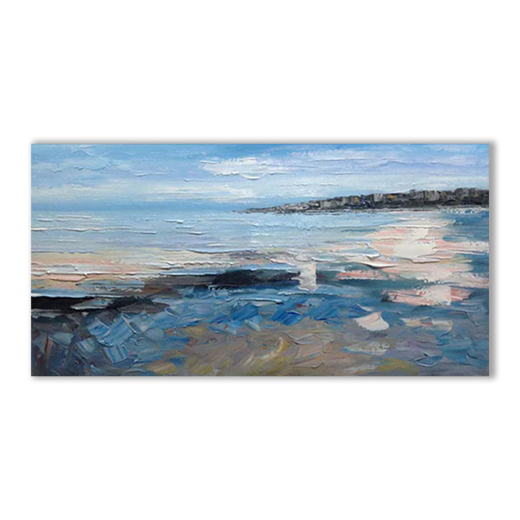 Estuary - Tranquil Abstract Coastal Landscape in Blue and Gray | Nature ...