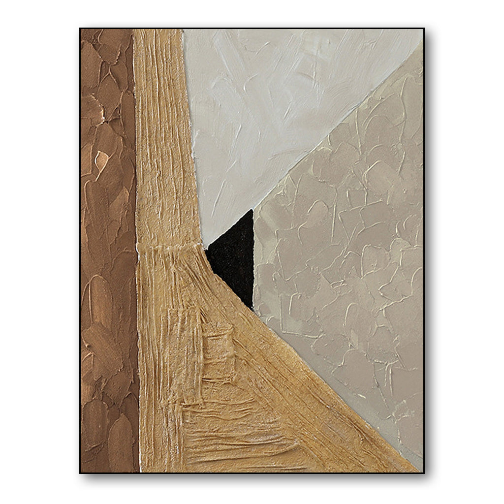 ABSTRACT ART - ANGULAR ELEGANCE - Geometric Textured Painting -Wabi ...